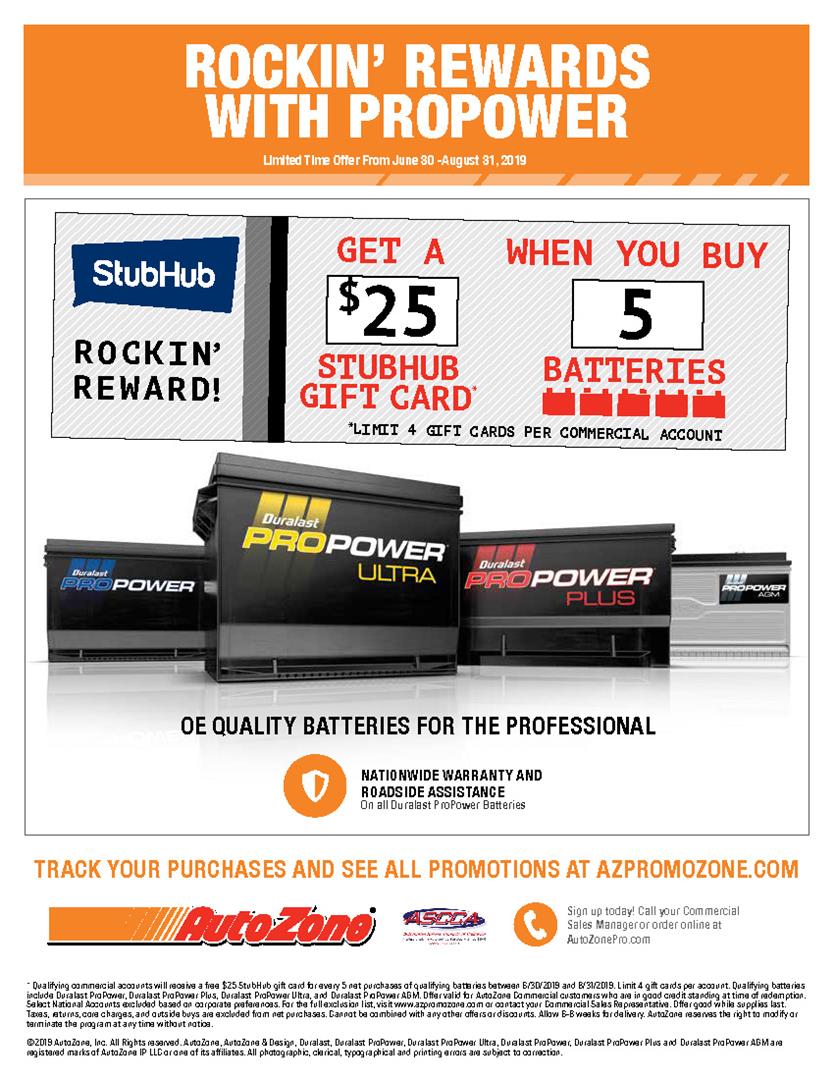 Autozone Promotions Through August 31, 2019 - Automotive Service ...